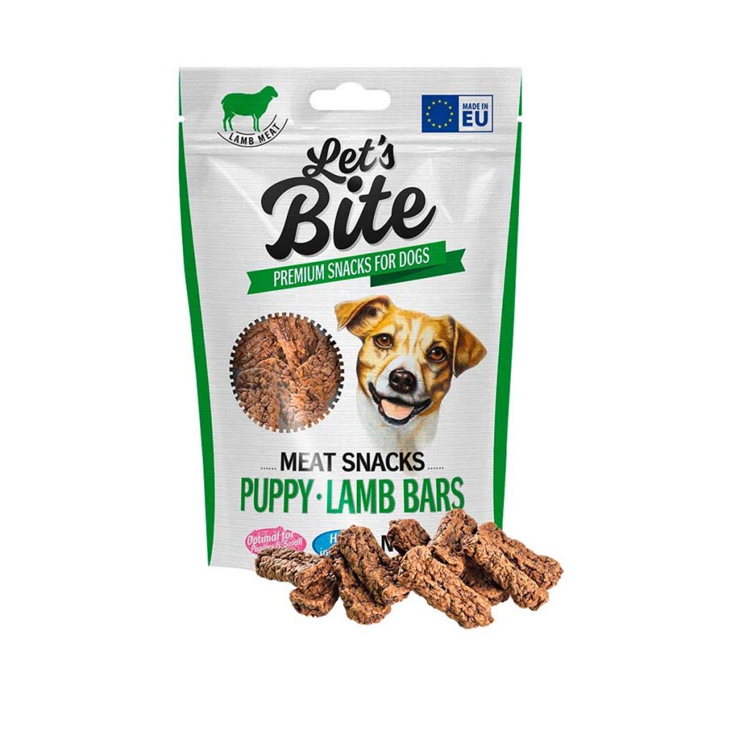 Let's Bite Meat Snack Puppy Lamb Bars 80 Grs - Petcity